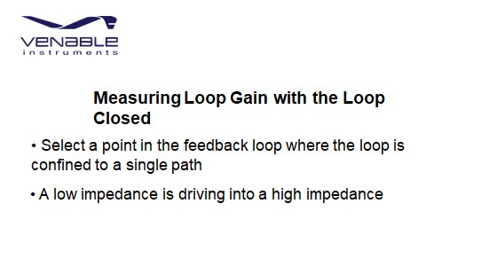Venable Training - Stability Analysis & Impedance Measurement Techniques