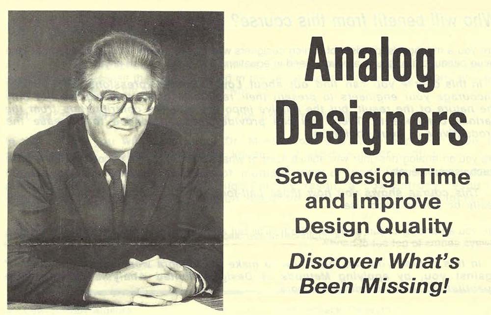 Dr. Middlebrook's Structured Analog Design Course